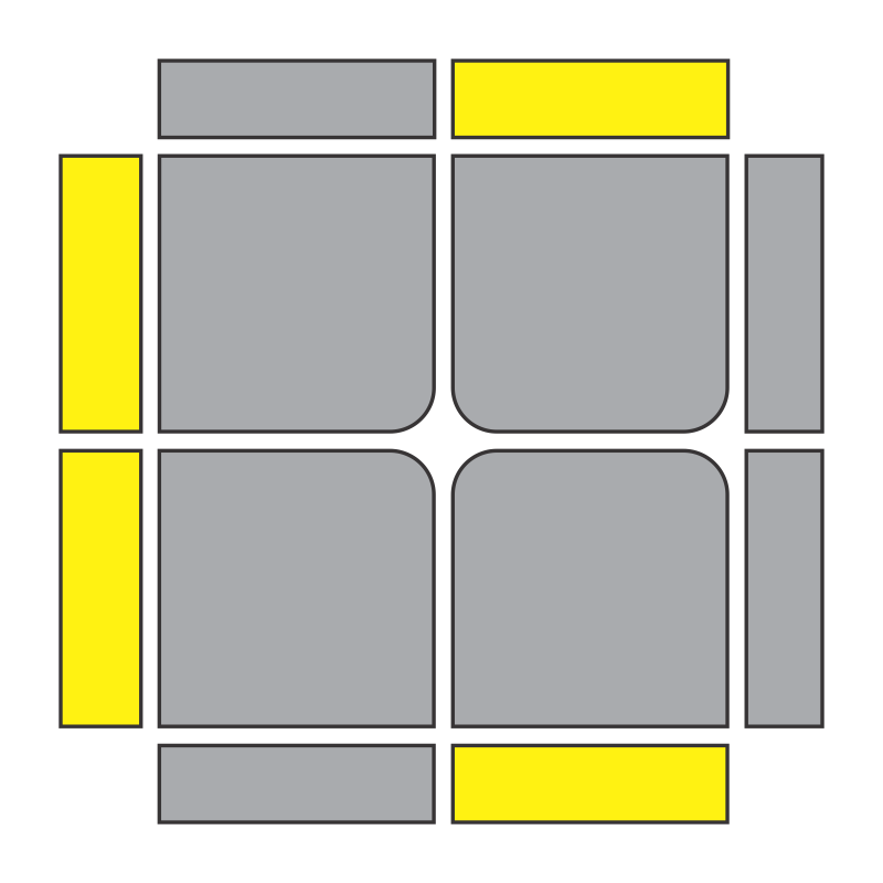 ORTEGA OLL Pi 2x2 Algorithm